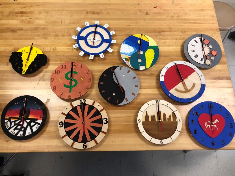 IED Students Design & Build Clocks – Chris and Jim CIM